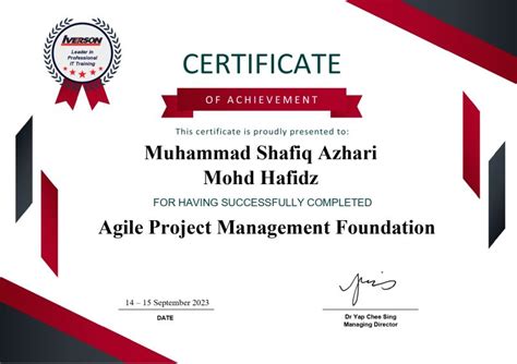 Agileproject Agileprojectmanagement Agileprojectmanagementfoundation Shafiq Azhari Mohd Hafidz