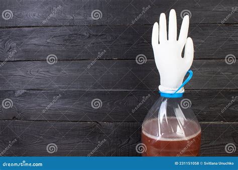 The Production Of Wine A Plastic Bottle With A Young Homemade Wine And
