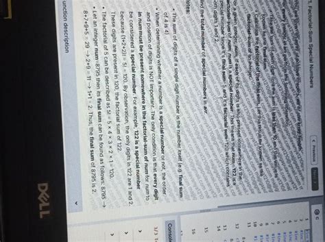 1 Factorial Sum Special Numbers When Determining Whether A Number Is A Special Number Or Not The