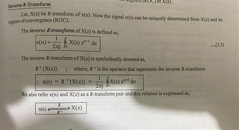 Solved Of X Z Inverse Z Transform Let X Z Be Z Transform Chegg Com