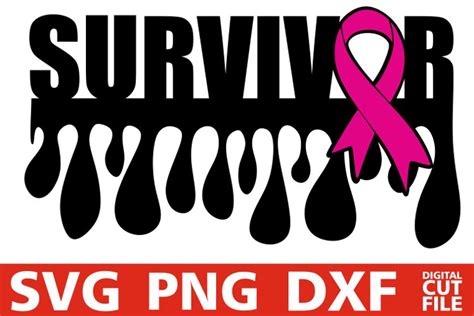 Survivor Svg Breast Cancerpink Ribbon Svg Pink Vector
