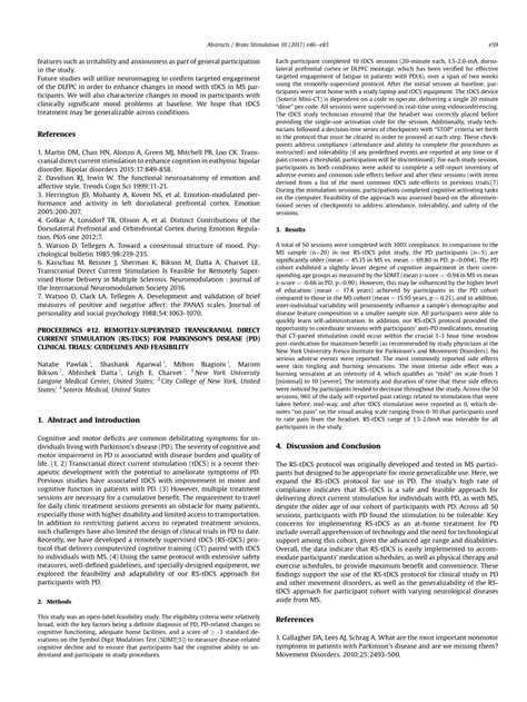 Pdf Proceedings 12 Remotely Supervised Transcranial Direct Current Stimulation Rs Tdcs For