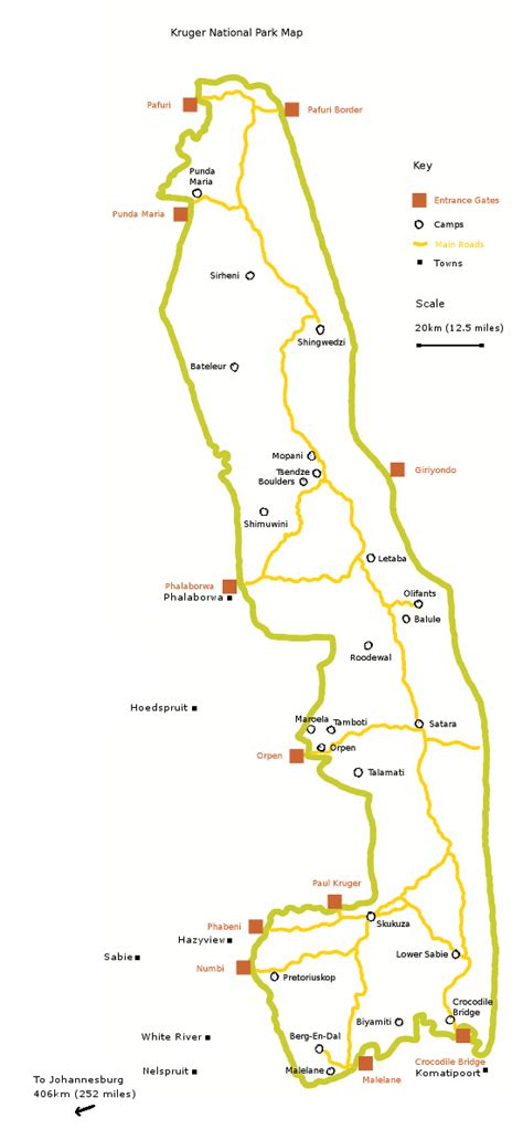 Kruger National Park Kruger National Park Map Of South