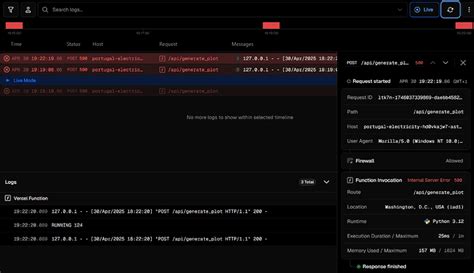 Vercel Internal Server Error 500 With No Error Log Help Vercel Community