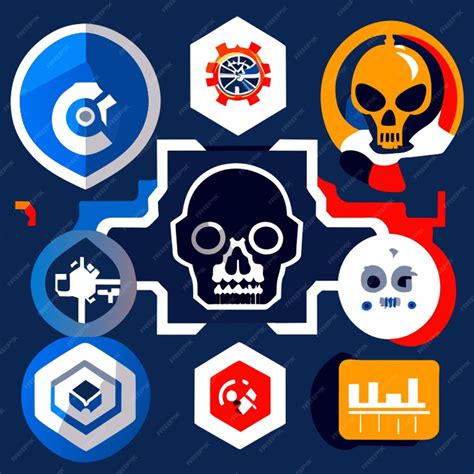 Iconos De Cosas Malas Sobre La Inteligencia Artificial Ilustración