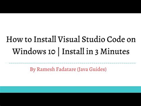 Learn How To Install Visual Studio Code On Windows Install In