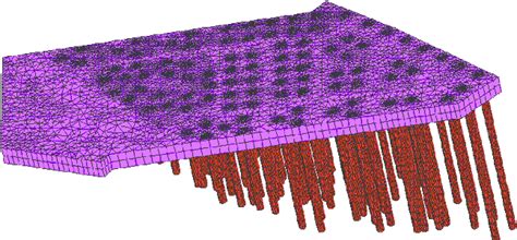 3d Finite Element Mesh Of Raft And Piles Download Scientific Diagram