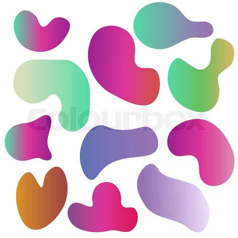 Fluid Shapes Set Stock Vector Colourbox