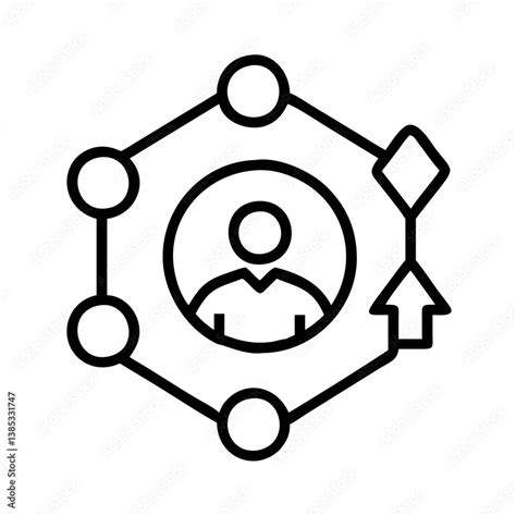 Vector De Stock Network Connection Diagram With User Profile And Process Flow For Business