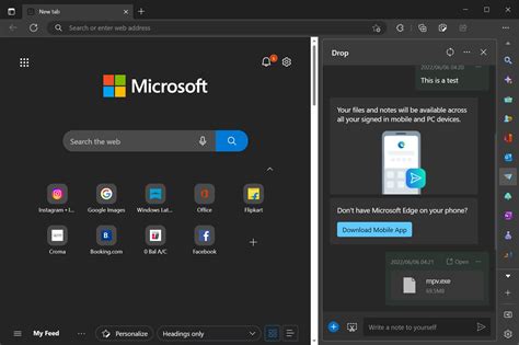 Microsoft Edges Drop Feature Allows Easy File Sharing Between Phone And Laptop Sammobile