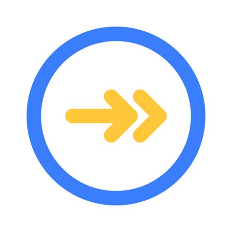 Skip Button Generic Outline Color Icon