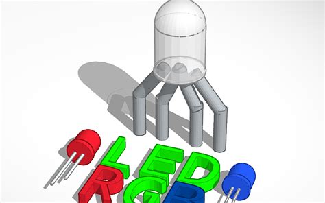 3d design led rgb modelo tinkercad