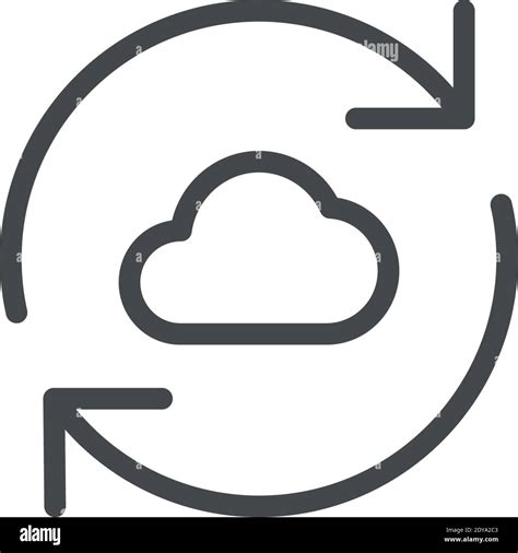 Synchronize Vector Icon Modern Simple Vector Illustration Stock Vector