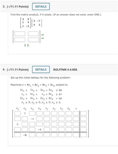 Solved Find The Matrix Product If It Exists If An Answer