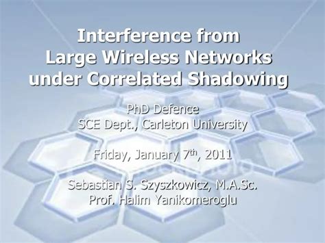 Ppt Interference From Large Wireless Networks Under Correlated Shadowing Powerpoint