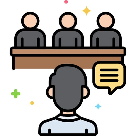 Job Interview Flaticons Lineal Color Icon