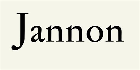 Font Jannon Antiqua Storm Type Foundry
