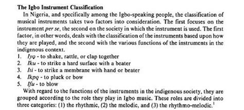 Igbo Traditional Music And Musical Instruments Culture Nigeria