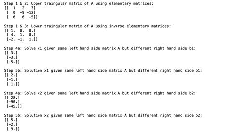 Linear Algebra Lu Decomposition With Python Towards Data Science