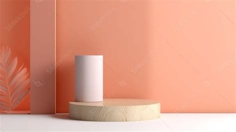 무료 빈 디스플레이가 있는 제품 쇼케이스용 스탠드 또는 연단 그림 Ppt 배경 Slidesdocs