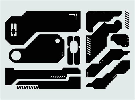 Hud Futuristic Frame Border Game Swag Elements Pack Panel Cyber Sci Fi Icon Symbol Cyberpunk