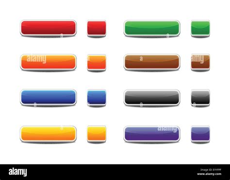 Set Of Colored Web Buttons Stock Vector Image And Art Alamy