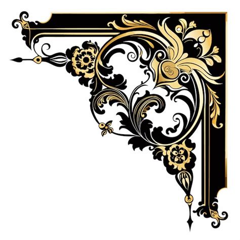 Premium Vector Intricate Vintage Floral Design Ornate Decorative Corner Motif