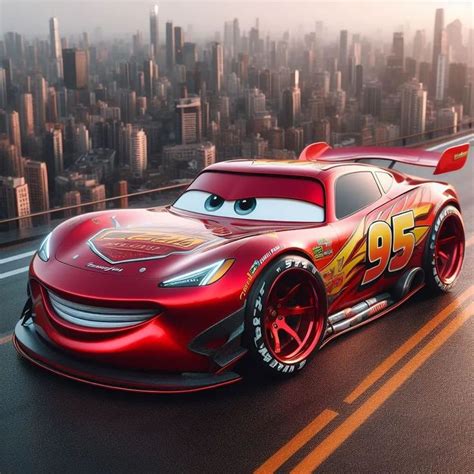 Mcqueen 3d Graffiti Street Art Lightning Mcqueen Graphic Illustration