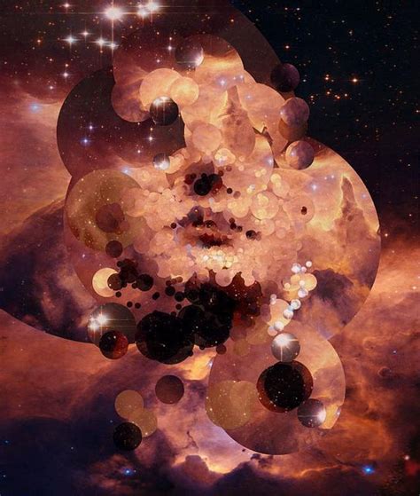 별과 은하계로 그린 얼굴 콜라주 Zdnet Korea