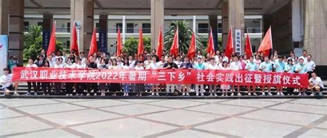 武汉职业技术学院2022年大学生暑期“三下乡”社会实践团队出征 活动 工作 武职
