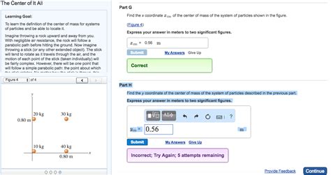 Solved The Center Of It All Part G Find The X Coordinate Em Chegg Com