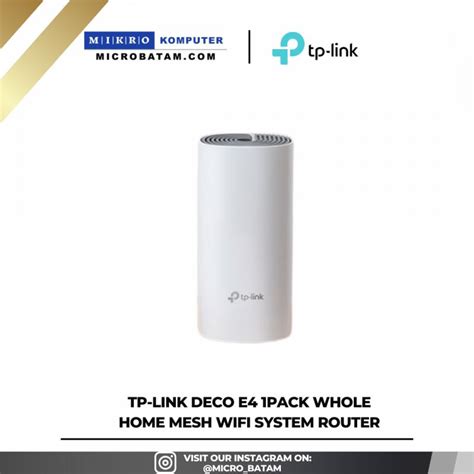Tp Link Deco E4 1pack Whole Home Mesh Wifi System Router Tp Link Deco E4 1pack Whole Home Mesh Wifi System Router