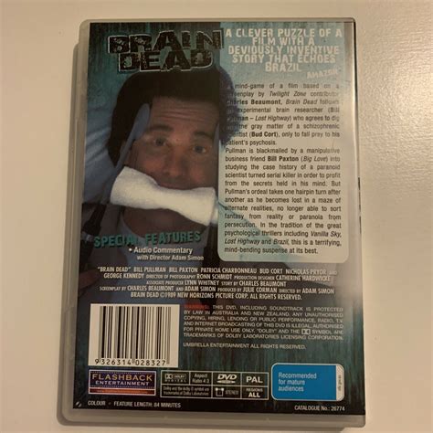 Brain Dead Dvd 1989 Bill Pullman Bill Paxton All Regions Retro Unit