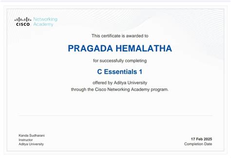 Excited To Share That I Have Successfully Completed The C Hemalatha Pragada