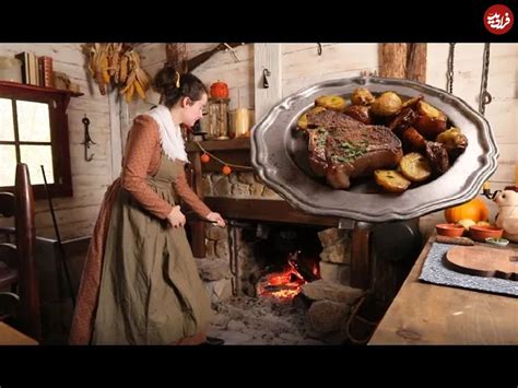 ویدئو طبخ متفاوت غذا با گوشت و سیب زمینی توسط دختر روستایی آمریکایی
