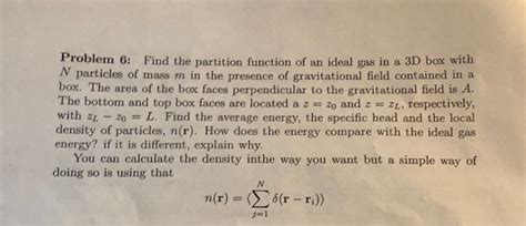 Problem Find The Partition Function Of An Ideal Chegg