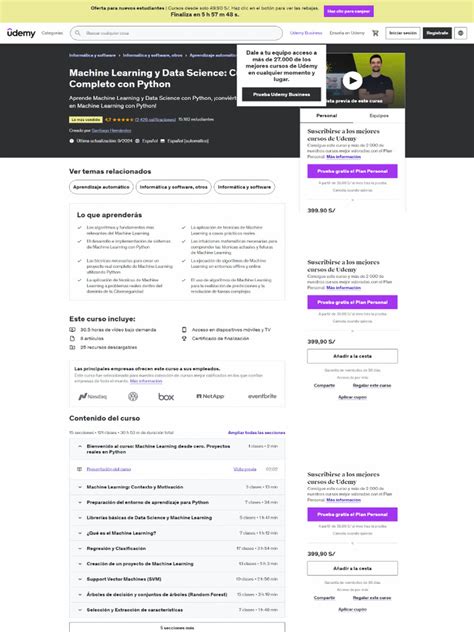 00 Machine Learning Y Data Science Curso Completo Con Python Pdf