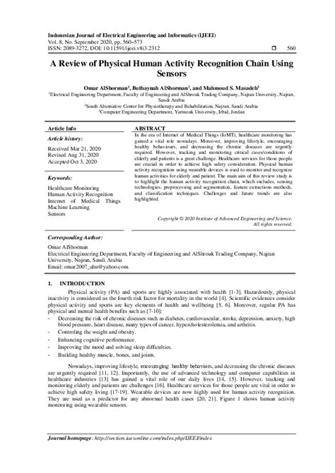 Pdf A Review Of Physical Human Activity Recognition Chain Using Sensors