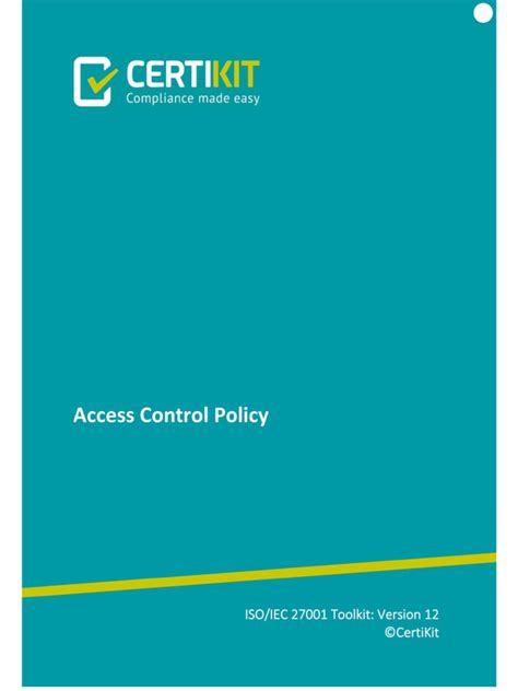 Access Control Policy Pdf