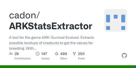 Github Cadonarkstatsextractor A Tool For The Game Ark Survival