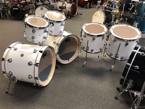 Double Bass Drum Set Dw Drums Drum Kits Metallica Toms Workshop Music Instruments Rack Floor