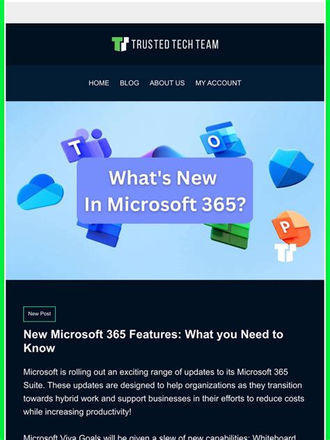 Trusted Tech Team New Updates Available For Microsoft 365 Milled
