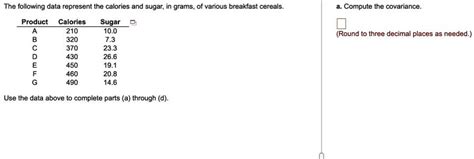 Solved A Compute The Covariance Round To Three Decimal Places As Needed Part 2 B Compute