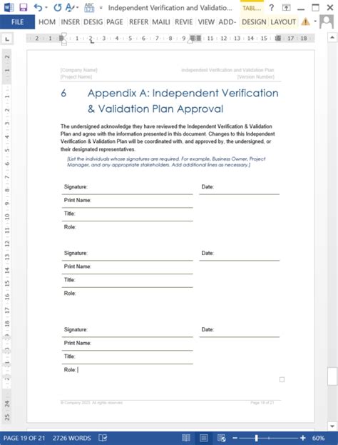 Independent Verification And Validation Template Klariti Template Shop