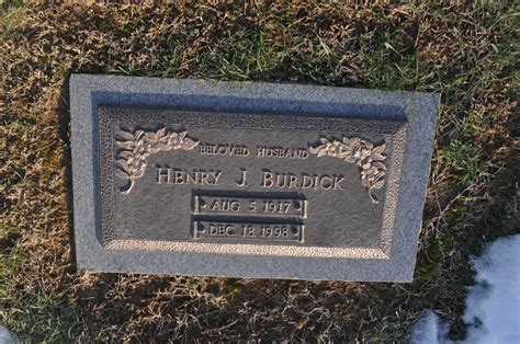 Henry John Hank” Burdick 1917 1998 Find A Grave Memorial