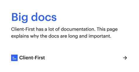 big docs client first