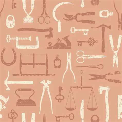 Tools Instruments Seamless Pattern Vector Stock Vector Image By