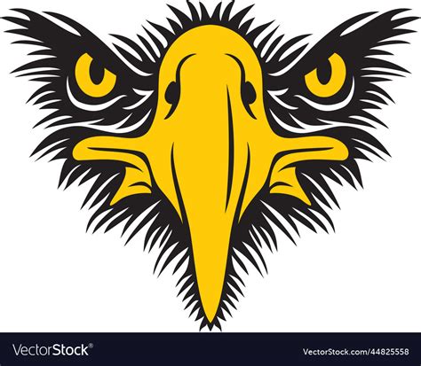 Eagle Face Front View Royalty Free Vector Image