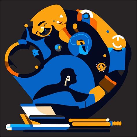 Premium Vector Fusing Frontiers Abstract Collaboration Of Art And Science