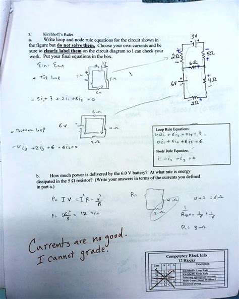 3 Kirchhoffs Rules A Write Loop And Node Rule Equations For The Circuit Shown In The Figure